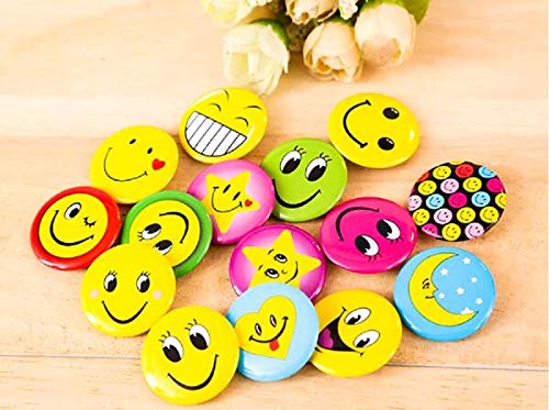 LIGHTER HOUSE Mini Metal Smiley Smile Different Mood Face Button Pins ...