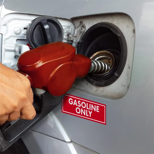 Snapklik.com : Gasoline Only Sticker Sign 3-PackWeatherproof Adhesive ...
