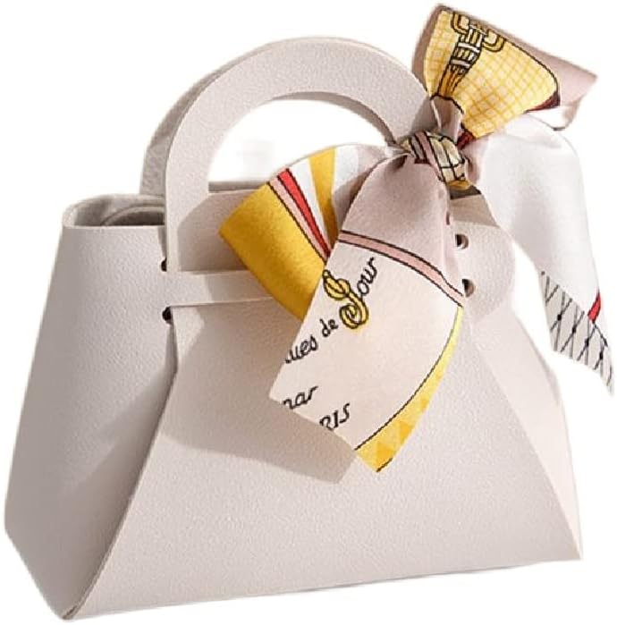 Amazon.com: 5Pcs Mini Handbag Shape Leather Gift Box, Ribbon Elegant ...