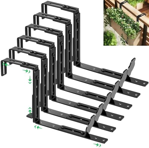 Amazon.com: ANISUN Window Box Brackets Adjustable Planter Box Brackets ...