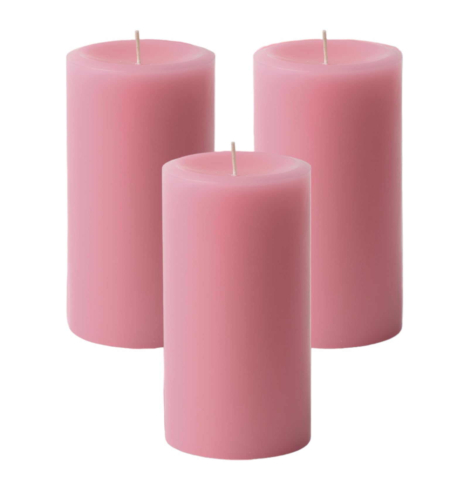Amazon.com: Mister Candle Dripless Unscented Pillar Candles, Set of 3 ...