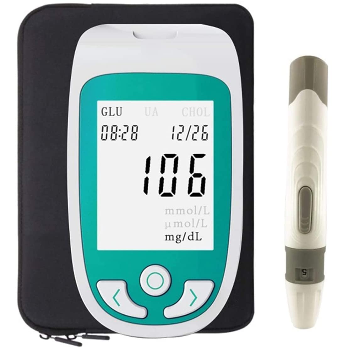 Blood Tester, 3 in 1 Analyzer for Blood Sugar,Uric Acid,Cholesterol ...