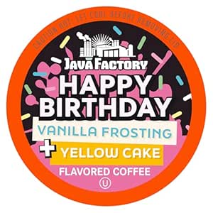 Amazon.com: Java Factory Flavored Coffee Pods, Happy Birthday Cake ...