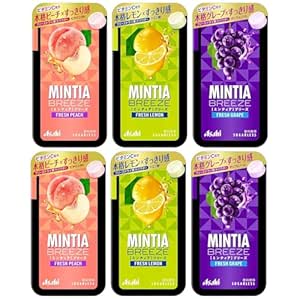 Amazon.com : MINTIA Breeze | Fresh Peach, Lemon and Grape | Japanese Tablet Candy 30 pieces x 6 ...