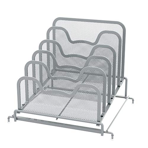 Snapklik.com : SimpleHouseware Desk 5 Sections Step File Sorter Organizer