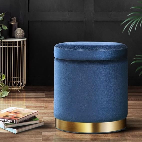 FurniRich Store Velvet Luxurious Storage Sitting Stool for Bedroom ...