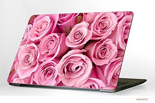 AmazOwls special pink roses flower beautiful floral nature laptop skin ...