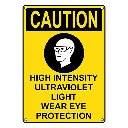 Amazon.com: Weatherproof Plastic Vertical OSHA Caution High Intensity ...