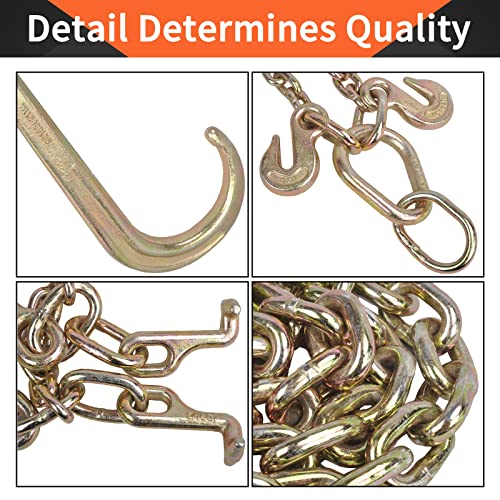 Snapklik.com : TBAPFS 3/8 Grade 70 V-Type Transport Tow Chain W/15 J ...