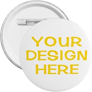 Amazon.com: Personalized Pinback Button Add Your Own Name Text Photo Logo For Backpack Cloth ...