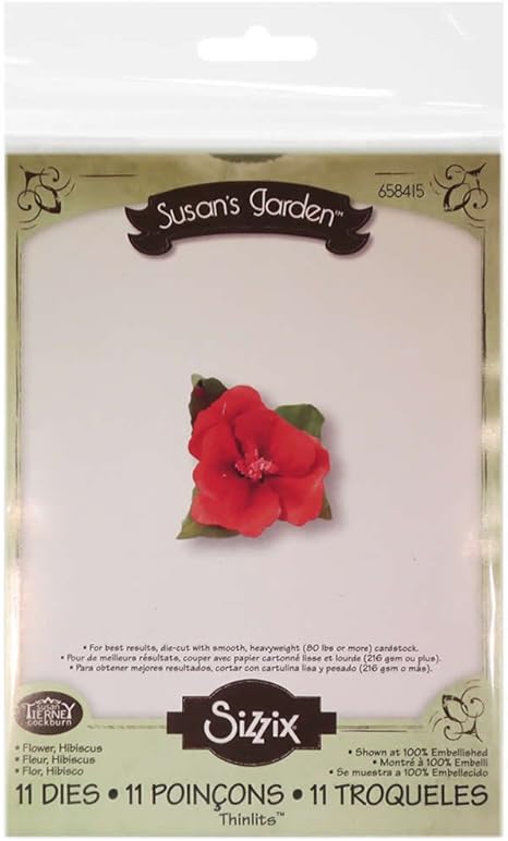 Amazon.com: Sizzix Thinlits Die Set 11PK - Flower, Hibiscus by Susan Tierney-Cockburn