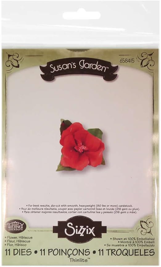 Amazon.com: Sizzix Thinlits Die Set 11PK - Flower, Hibiscus by Susan Tierney-Cockburn
