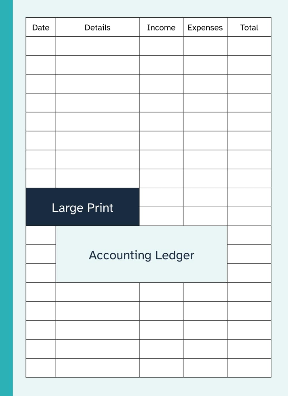 Amazon.com: Large Print Accounting Ledger: Accounts / Bookkeeping ...