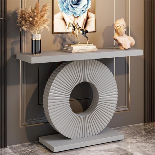 Amazon.com: Tribesigns 55 inches Console Table with Geometric Base, Farmhouse Hallway Table ...