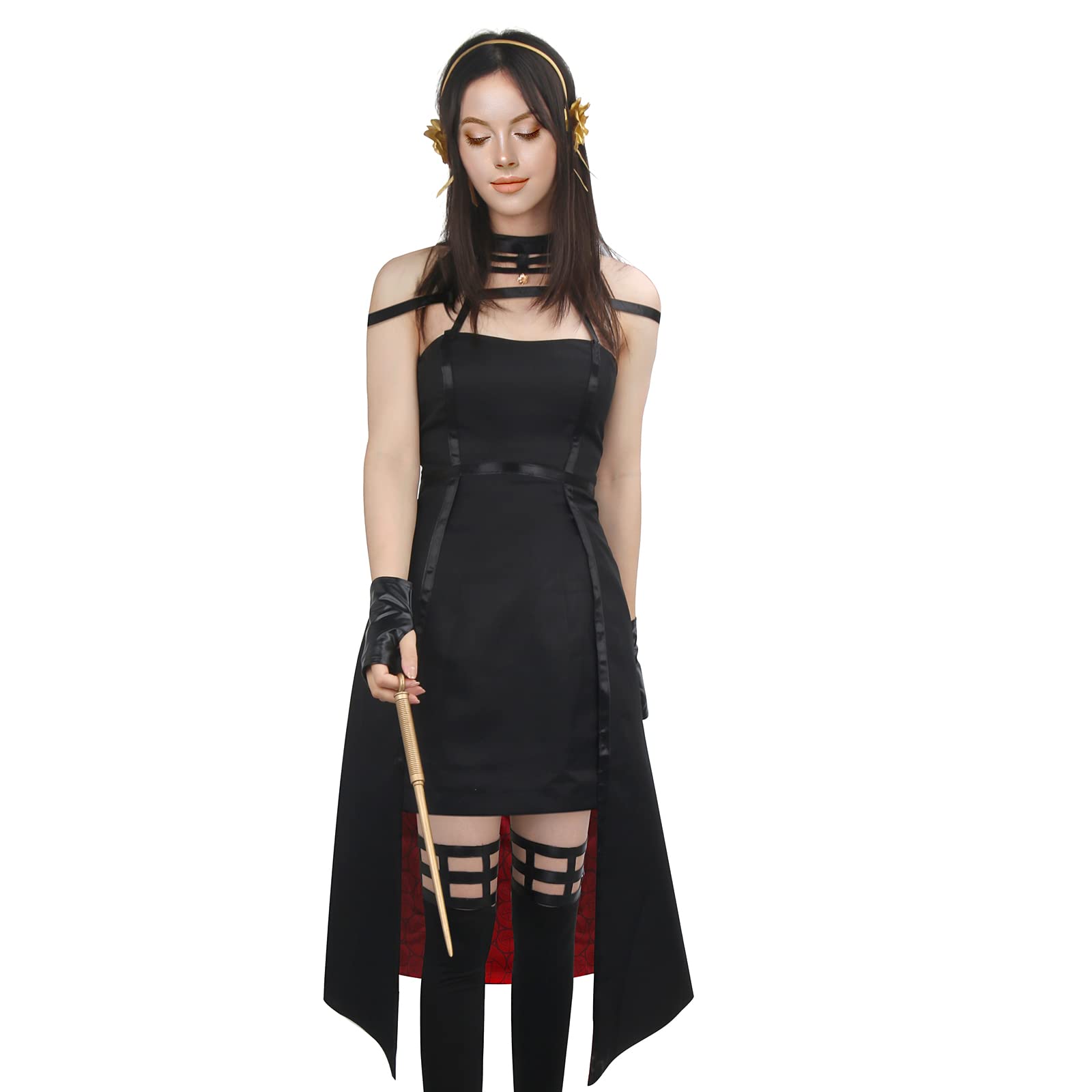 Buy LIKUNGOU Yor Forger Cosplay Costume Full Set Thorn Princess Black ...