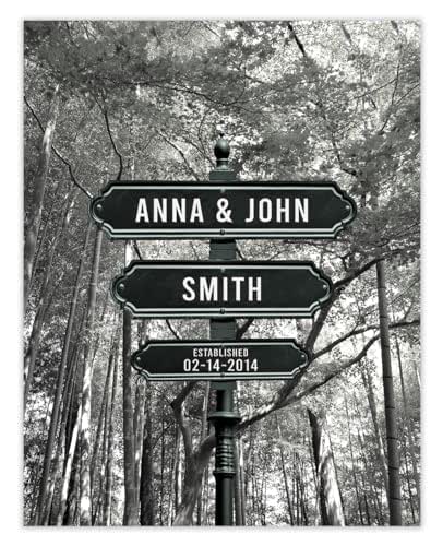 Amazon.com: Unique Personalized Street Signs with Names & Special Date ...