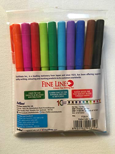 Artline Fine Line Fine Writing Pen|0.4Mm Tip Size|Smudge Free Pen ...