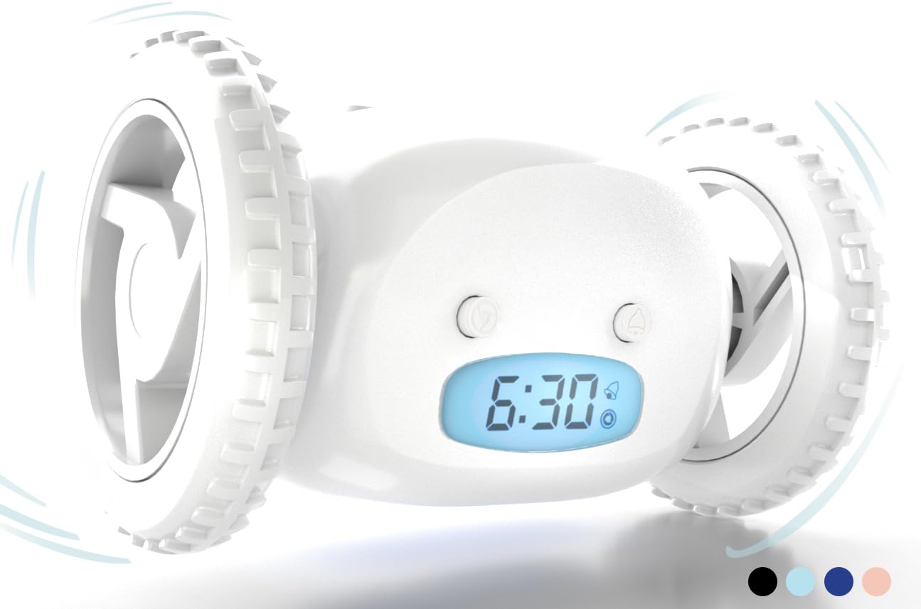 CLOCKY Alarm Clock on Wheels (Authentic) | Extra Loud for Heavy Sleeper ...