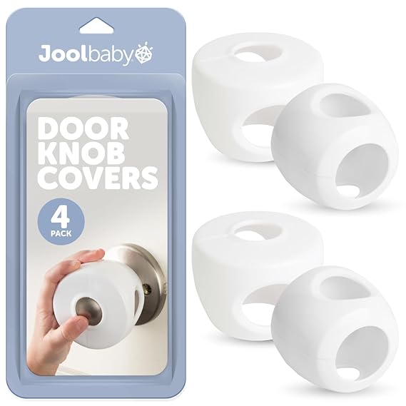 Amazon.com : Jool Baby Door Knob Child Safety Covers (4 Pack) Prevent ...