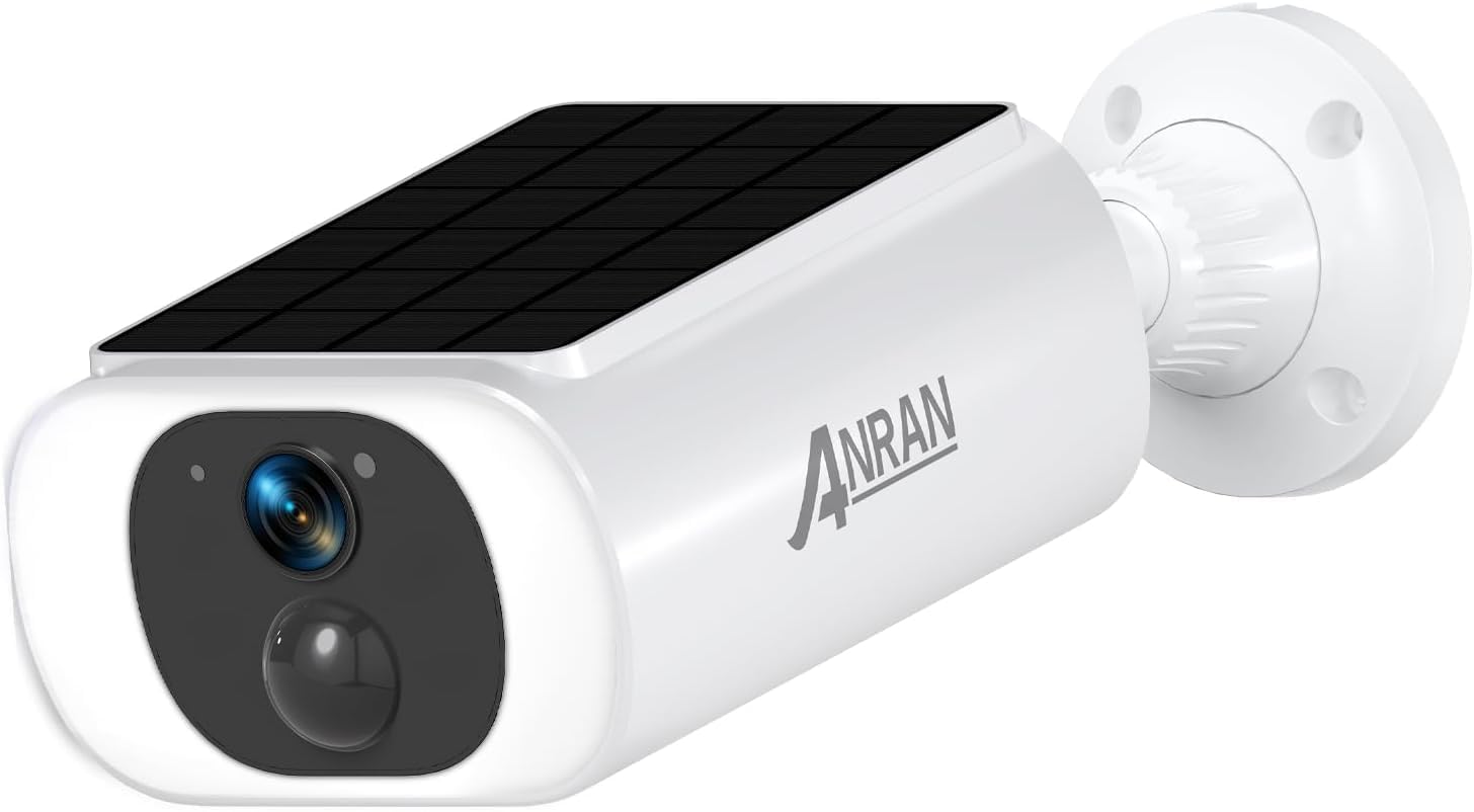 Amazon.com : ANRAN 2K Solar Security Cameras Wireless Outdoor, 2.4Ghz ...