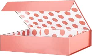 Amazon.com: GREEN BEAN Gift Box 11x7.8x2.3 Inches, Rose Gold Gift Box ...