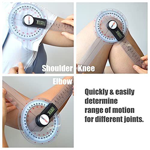 Snapklik.com : 12 Digital Goniometer 360 Degree Physical Therapy ...