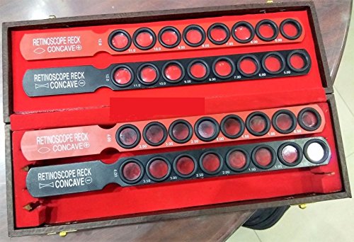 Optical Retinoscopy Rack Lens Set 32 Lenses Leather Pocket Retinoscopy ...