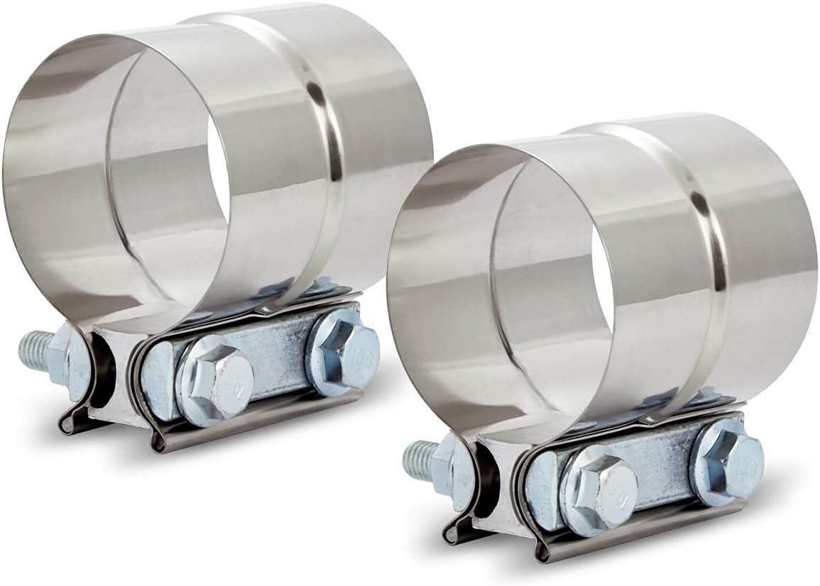 Amazon.com: LCGP 2PCS 3" Exhaust Band Seal Clamps for Muffler Pipes ...