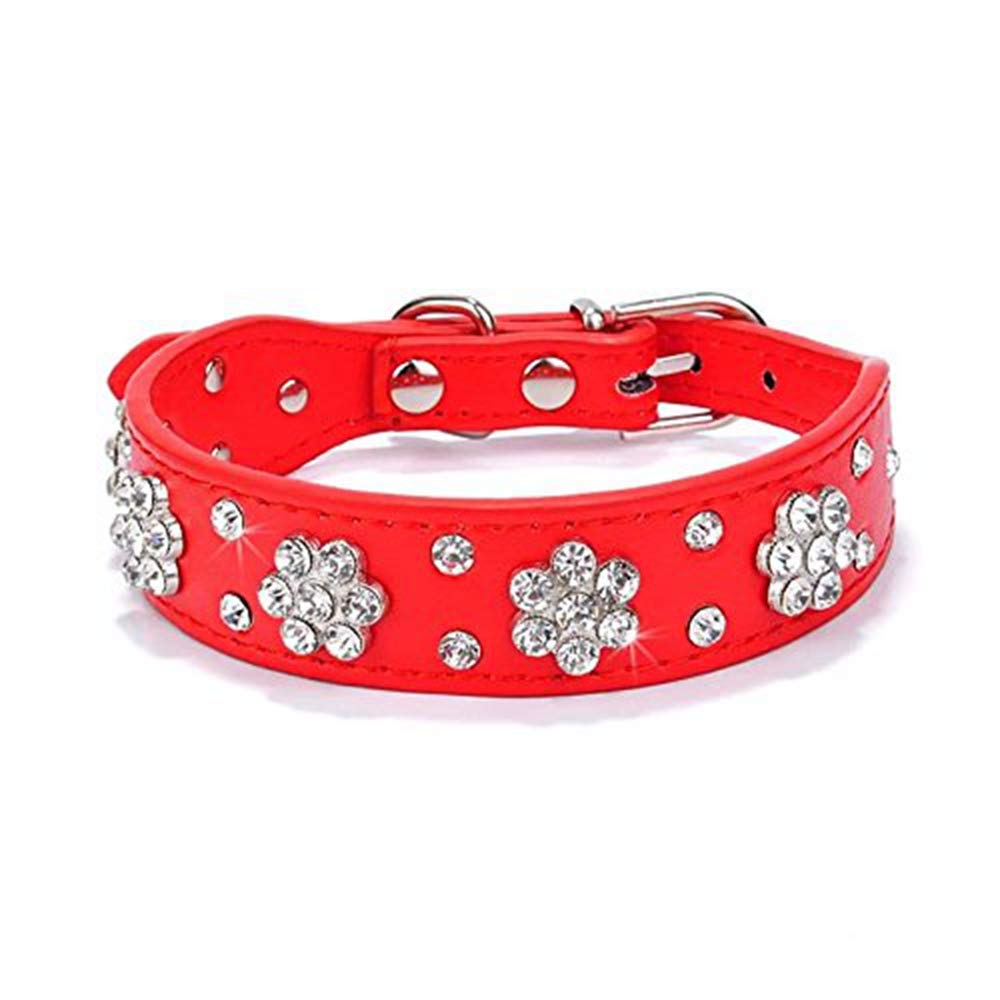Amazon.com : Haoyueer Rhinestone Dog Collar, Cute Flower Rhinestone Cat ...