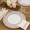 Amazon.com: FOCUSLINE 175 Ct Rose Gold Dinnerware Set for 25 Guests ...