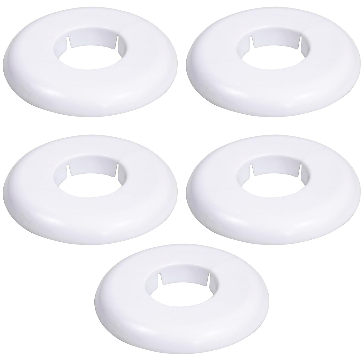 Floor and Ceiling Plate Cover Split Flange, 3/8" Escutcheon Plate, PVC ...