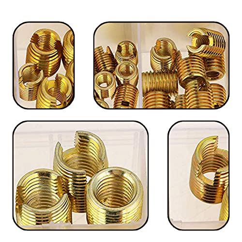 WANGCL 50PCS Threaded Inserts Thread Repair Kits M3 M4 M5 M6 M8 M10 M12 ...