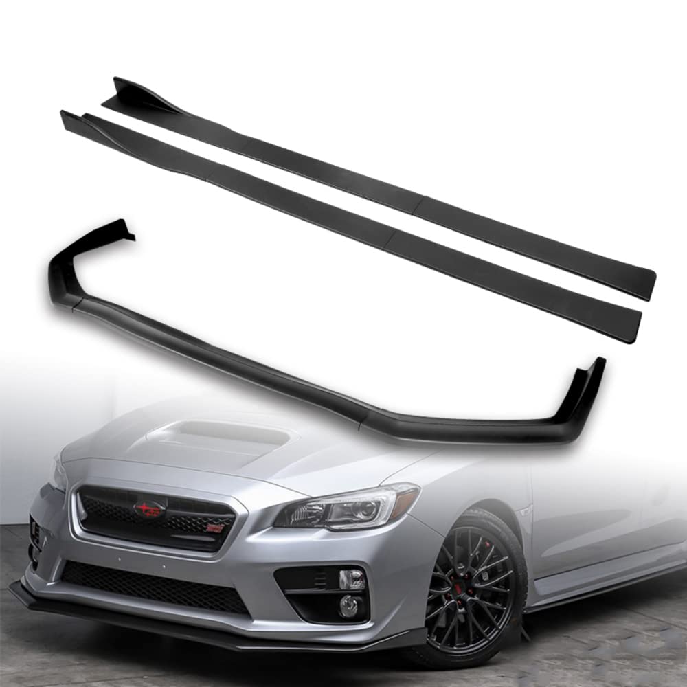 Wrx Front Lip 2018 Q1-TECH, 9-Piece Front Bumper Lip & Side Skirt ...