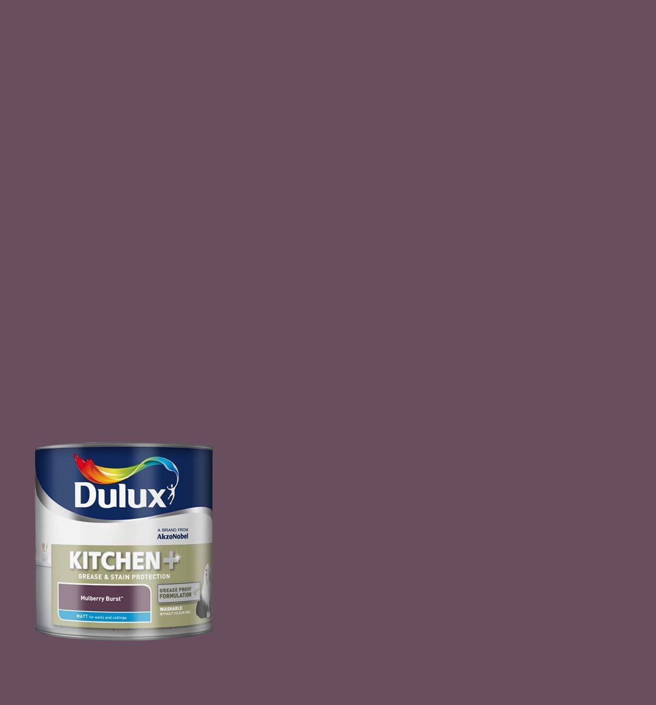 Dulux Kitchen Plus Matt Paint, 2.5 L - Mulberry Burst : Amazon.co.uk ...