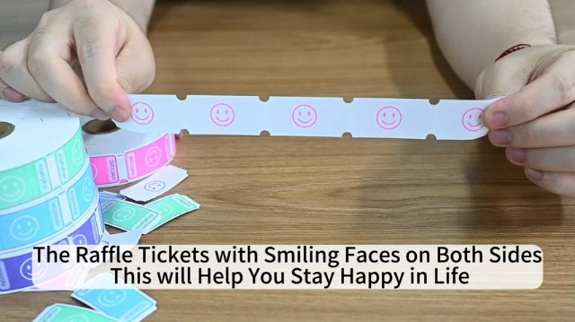 Watch L LIKED 1''x2''Smile Raffle Tickets Rolls-4 Assorted Colors on ...