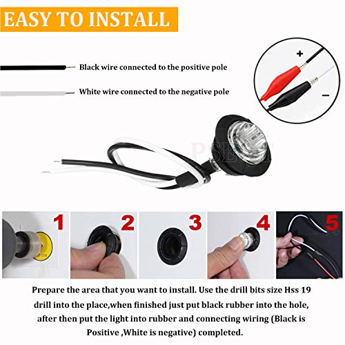 Snapklik.com : PSEQT 3 LED Round Boat Interior Deck Transom Courtesy ...