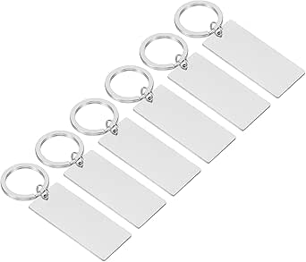 Amazon.com: PATIKIL 6Pcs Metal Stamping Blanks, Metal Keychain Blanks ...