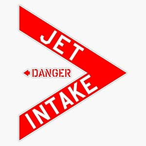 Amazon.com: Danger Jet Intake, Jet Fighter Warning Sign Side B Left ...