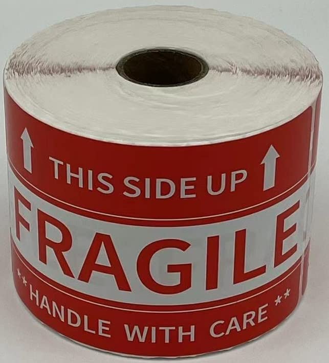 Buy Prinko 3 x 2 Inch – 1000 Fragile Stickers Roll, Easy Tear ...