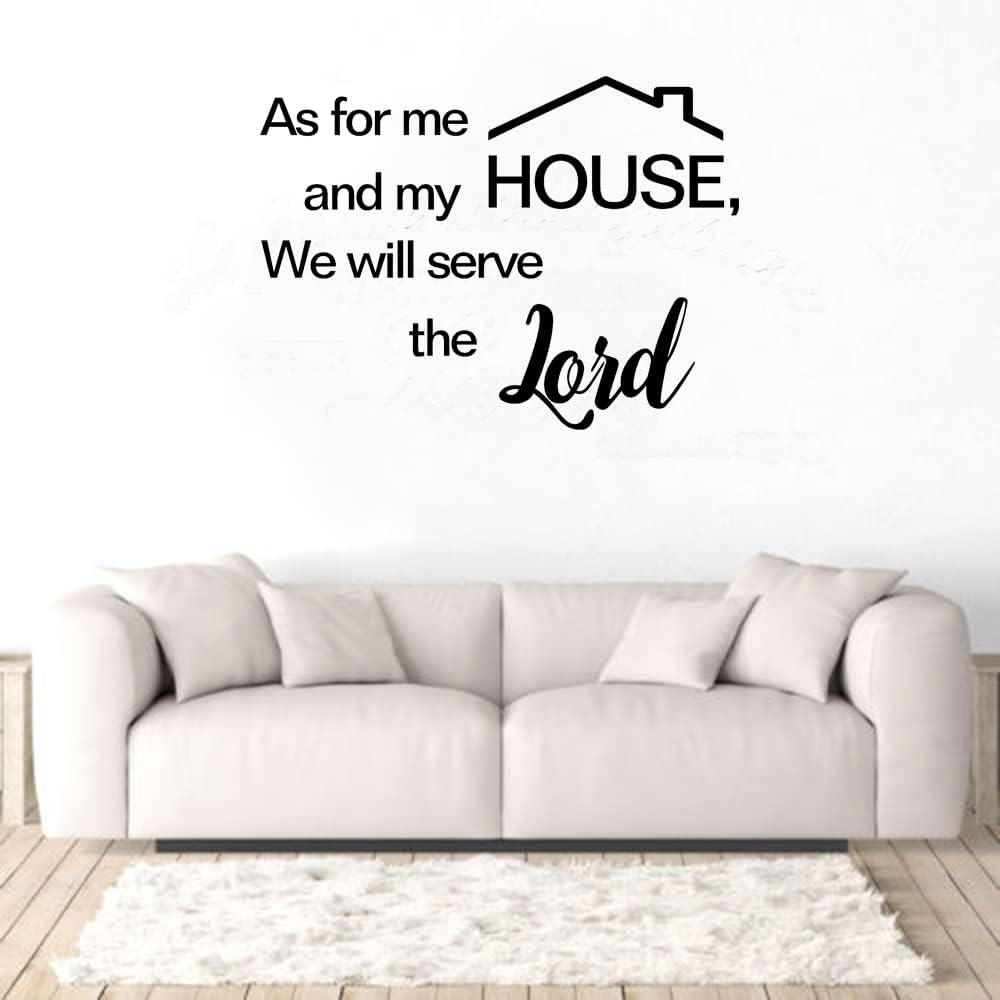 Amazon.com: Jesus Sayings Wall Sticker As for Me and My House We Will ...