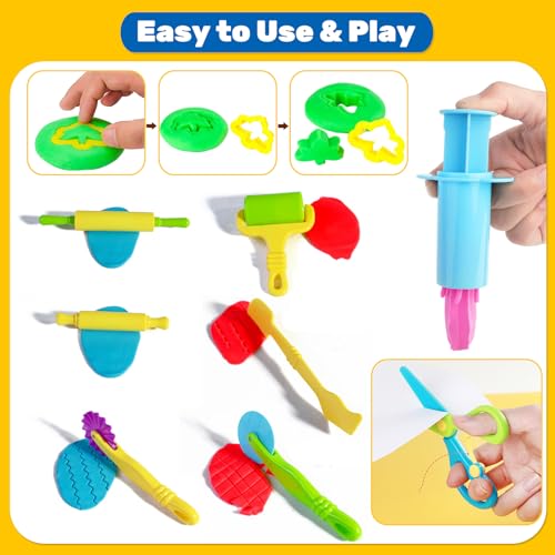 Snapklik.com : Playdough Tools For Kids, 24 Pieces Play Dough Tools Set
