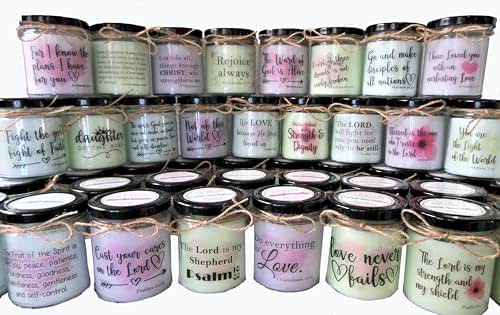 Amazon.com: Handmade Bible Verse Candle | Christian Gift ...