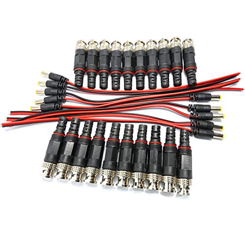 Smart Eye Bnc pin 20 + Dc pin 10 for CCTV Camera(Black) : Amazon.in ...