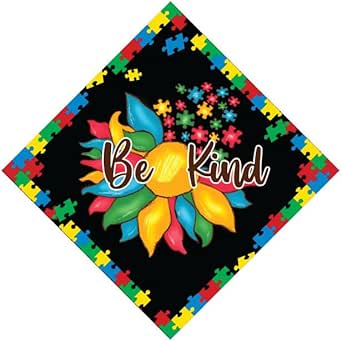 Amazon.com: Tassel Toppers Autism Awereness Be Kind Grad Cap Topper ...