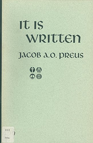 It Is Written - Kindle edition by Preus, Jacob A. O. Religion ...