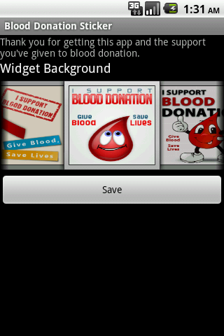 Blood Donation Support Sticker - App on Amazon Appstore