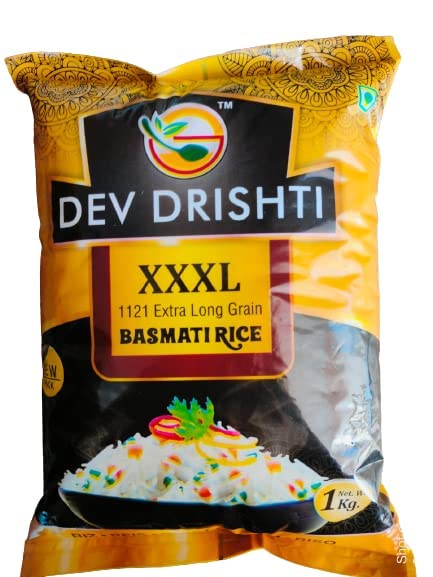 Dev Drishti Biryani Special Extra long grain Basmati Rice 1 Kg,With ...