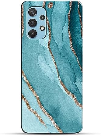 COLORflow Polycarbonate Samsung A33 5G Back Cover|Blue Marble Golden ...