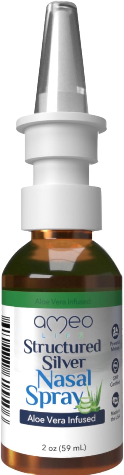 Amazon.com : Ameo Life Aloe Infused Silver Nasal Spray - Natural Relief ...
