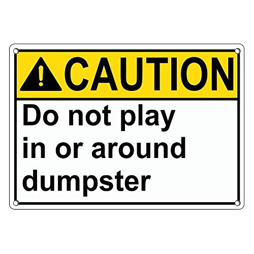 Amazon.com: Weatherproof Plastic ANSI Caution Do Not Play in Or Around ...